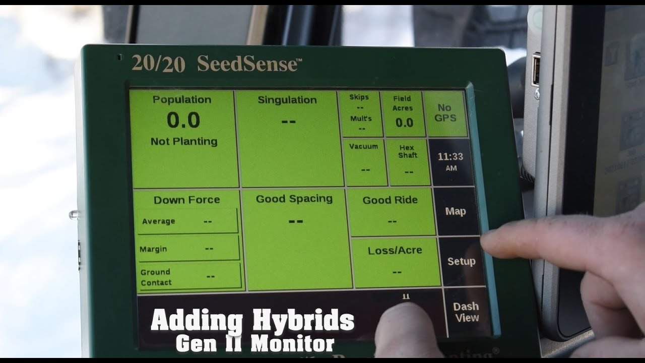 Precision Planting 20/20 Gen 2 Monitor - Adding Hybrids - YouTube