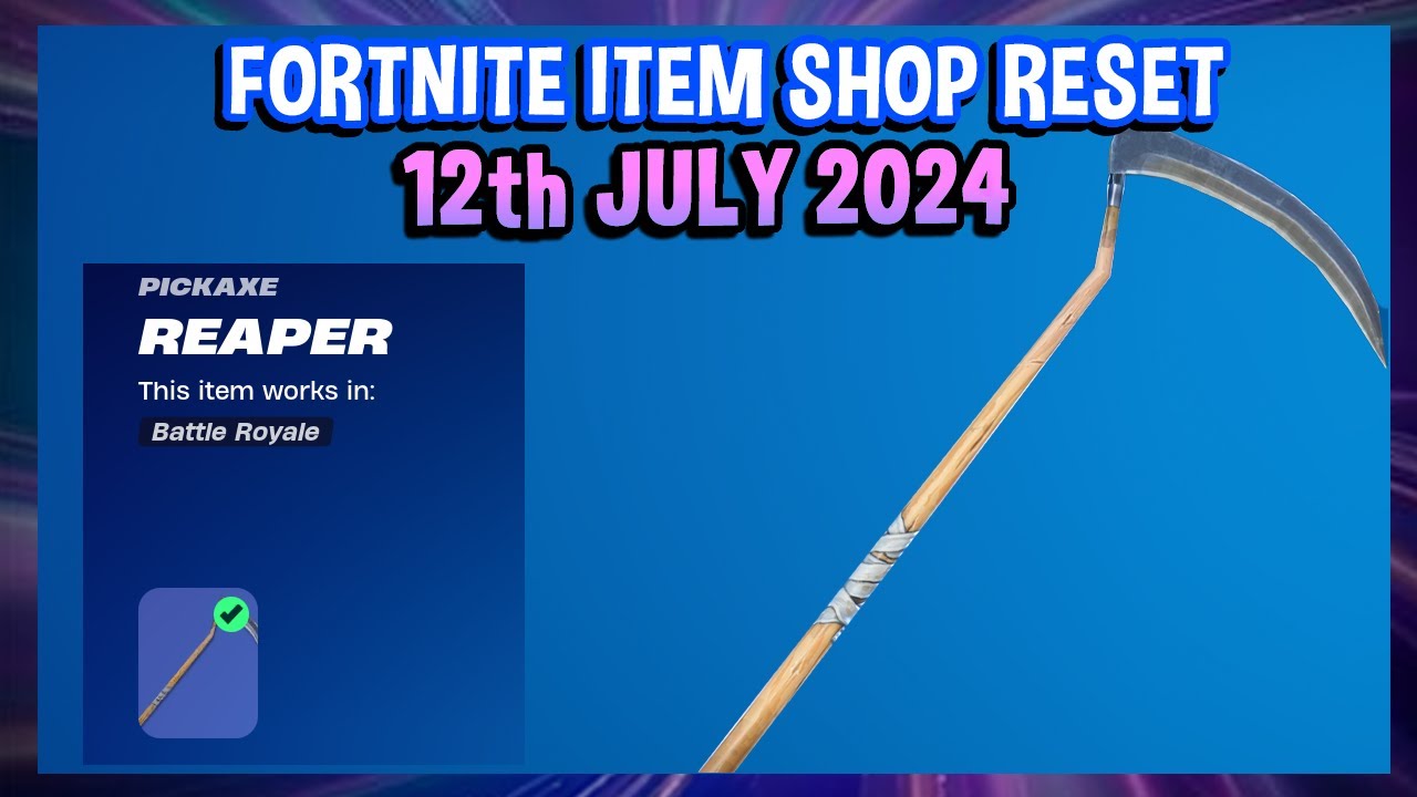 *NEW* PICKAXE SHOP + REAPER IS BACK! (Fortnite Item Shop Reset 12th ...