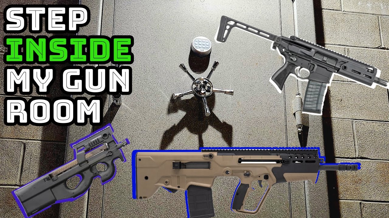 Touring My Private Arsenal: Gun Room Behind Vault Door - YouTube