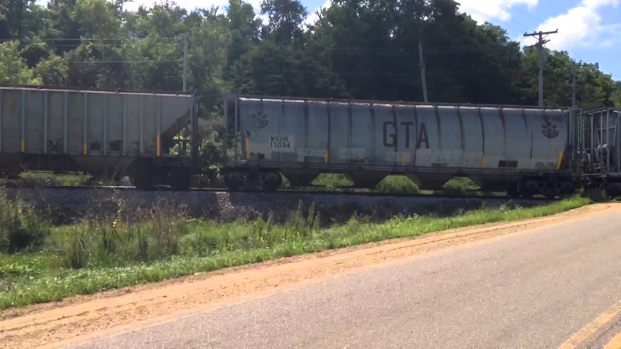 Wisconsin Southern freight train through Juda WI - YouTube