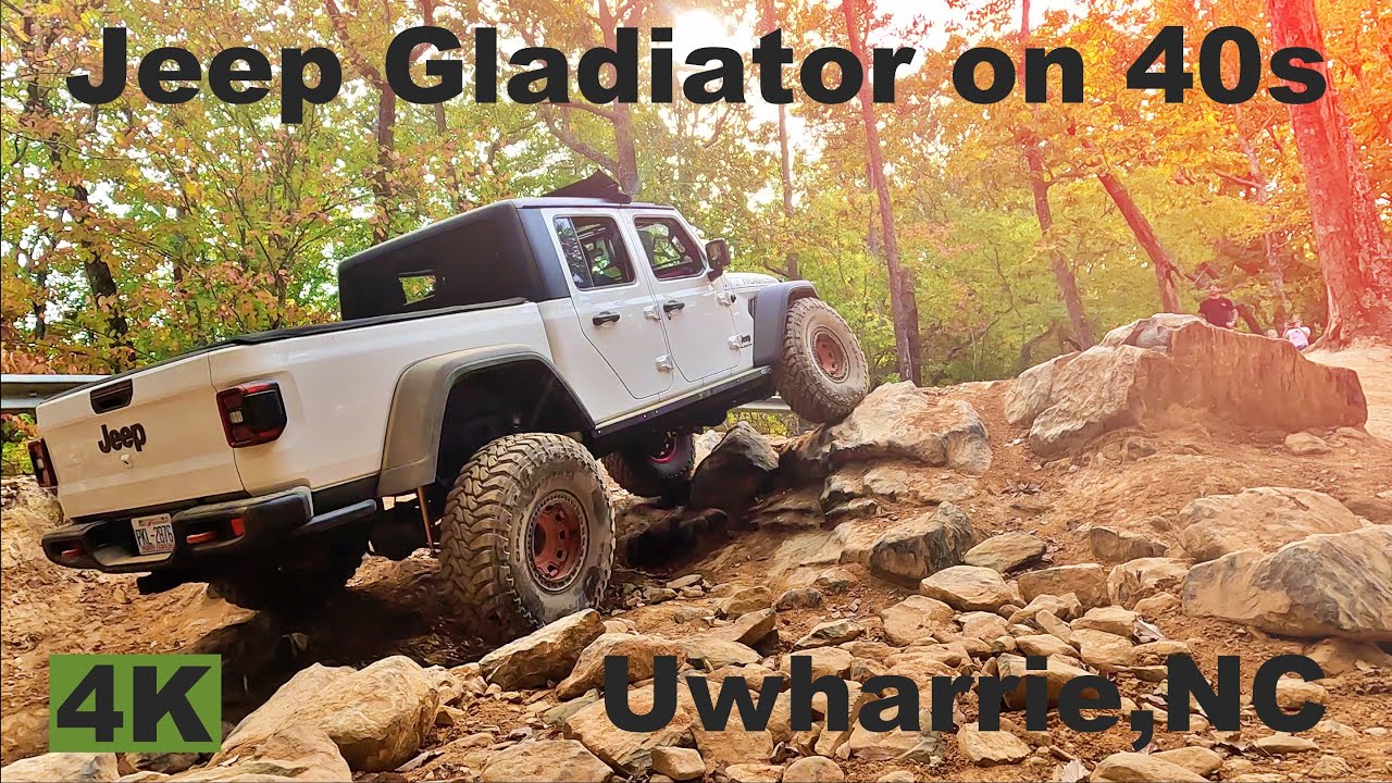 Jeep Gladiator on 40s | Uwharrie, NC | 4K - YouTube