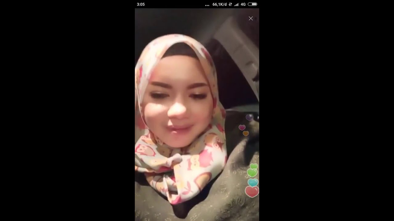 HIJAB PINK CANTIK LIVE BIGO DI MOBIL - YouTube
