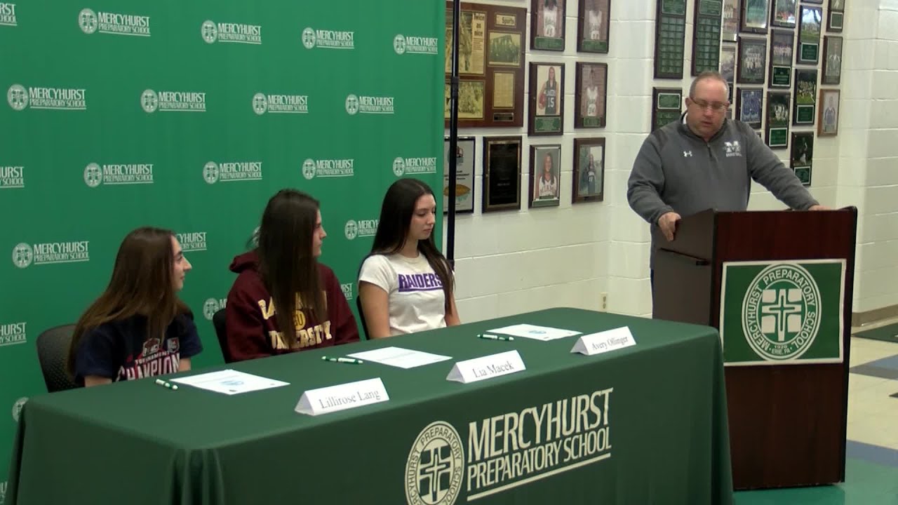 Mercyhurst Prep Student-Athlete Signings - YouTube
