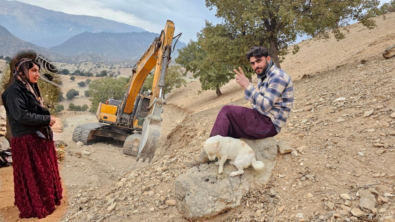 The fateful day and the arrival of Hojjat with an excavator for road ...