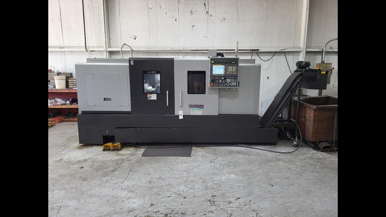 Takisawa LA-300 CNC Lathe, 2018 - Fanuc OI-TF Control, Tailstock, Chip ...