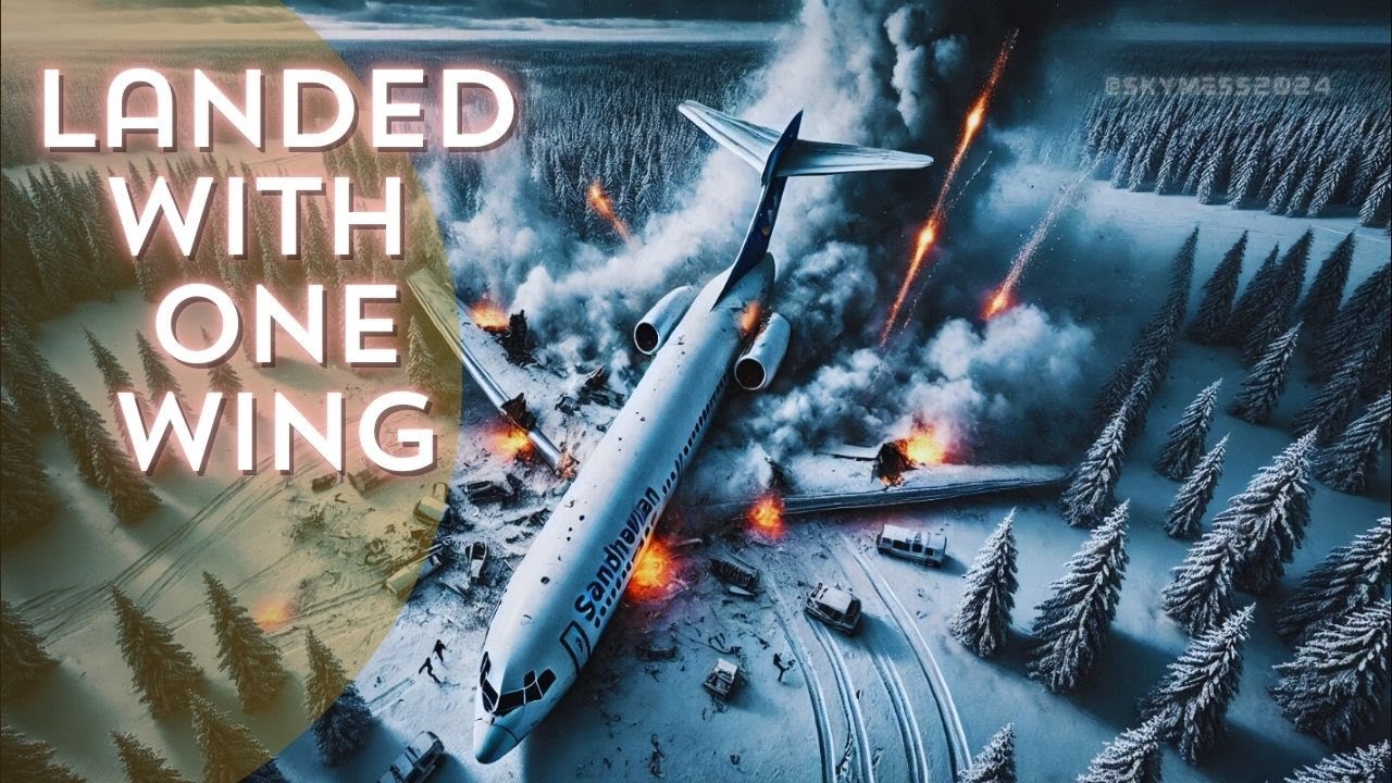 The plane that landed with only one wing - YouTube