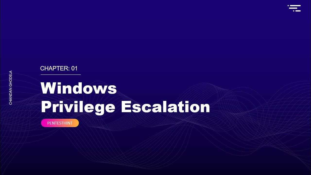#1 Windows Privilege Escalation | Fundamentals | PentestHint - YouTube