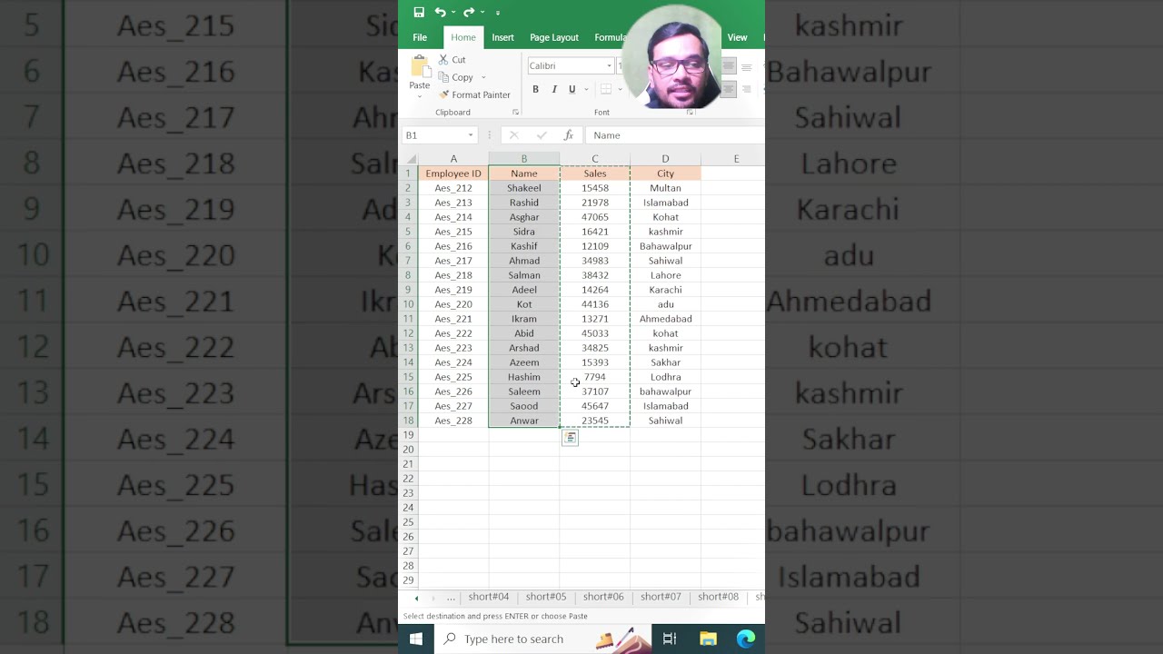 Interchange Columns In Excel YouTube Interchange Columns In Excel YouTube