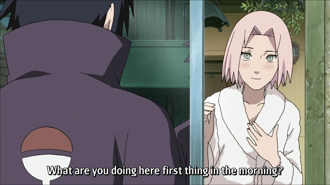 Sasuke Visits Sakuras Room And Gives Her A Flower Youtube