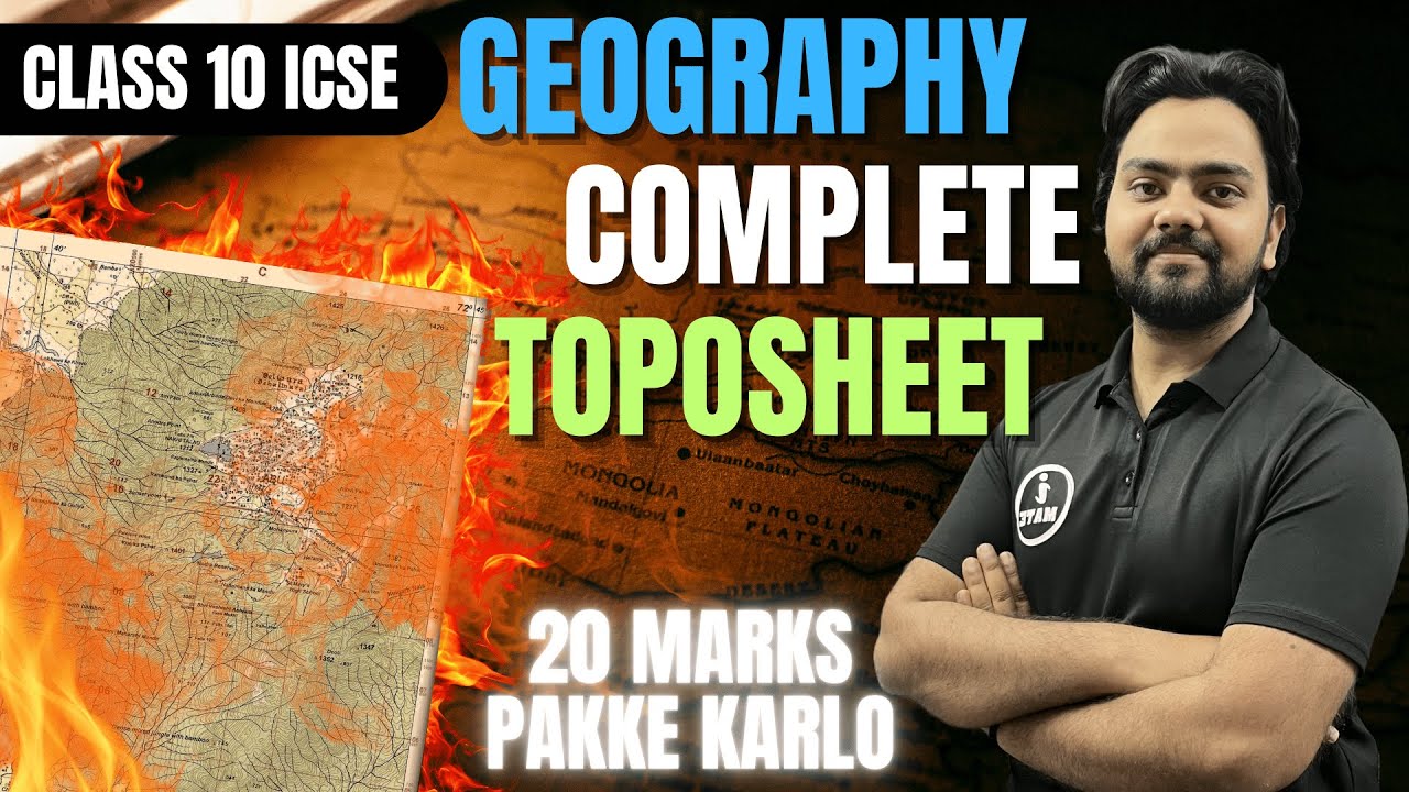 Class 10 ICSE Geography Complete TopoSheet Previous Year Question Board ...