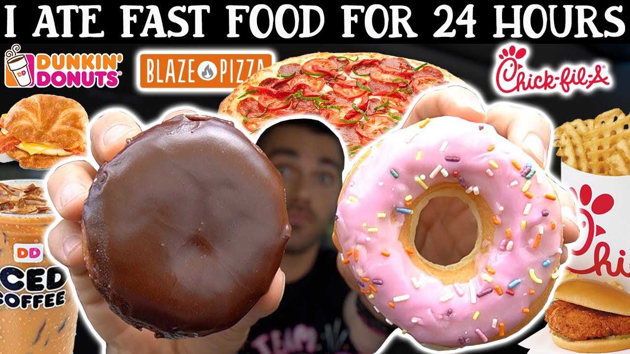 I ate FAST FOOD for 24 Hours | Cheat Day 🤪 - YouTube