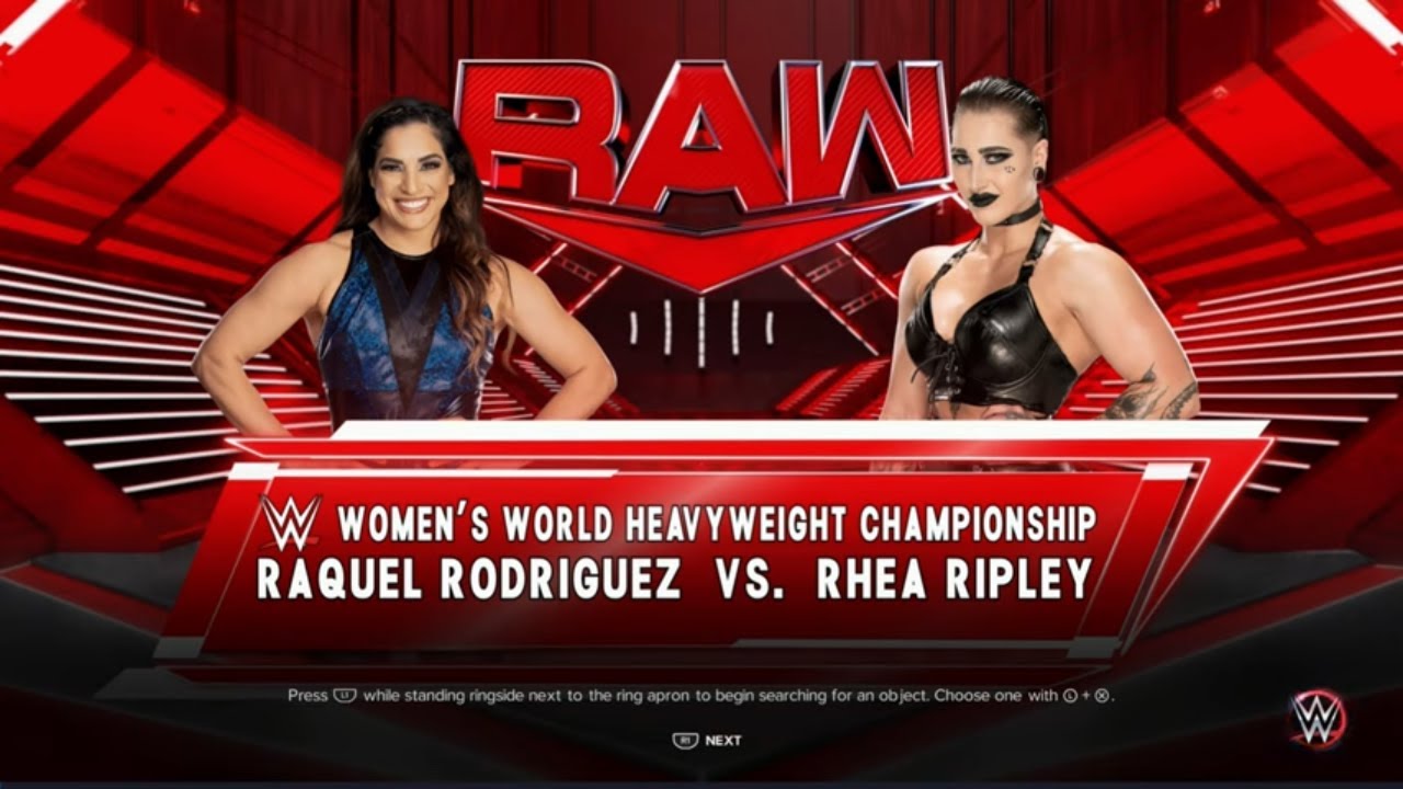 WWE Monday Night Raw Rhea Ripley vs Raquel Rodriguez for the Women's ...