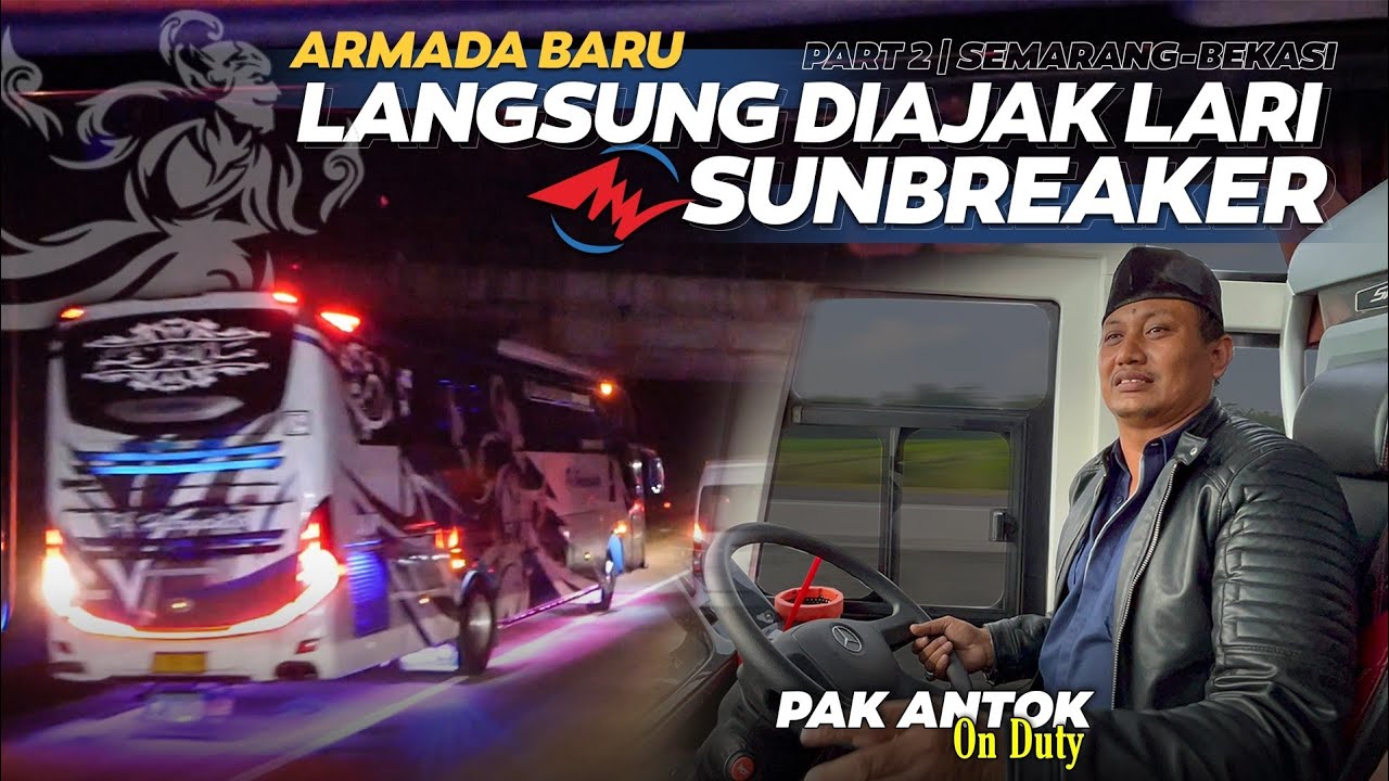 REAKSI PAK ANTOK DISESET KIRI "SUN BREAKER"‼️😱 - Trip Po Haryanto HM099 ...