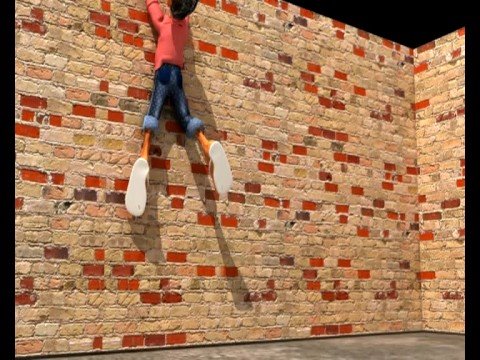 Animation Test- Falling from Wall - YouTube