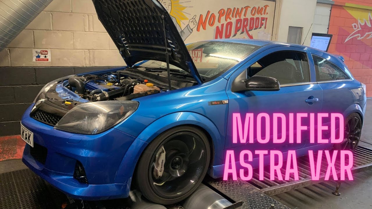 Modified Arden Blue Vauxhall Astra VXR On the Rolling Road - YouTube