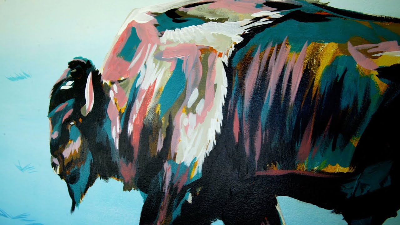 Keegan Starlight | Buffalo Run branch mural - YouTube