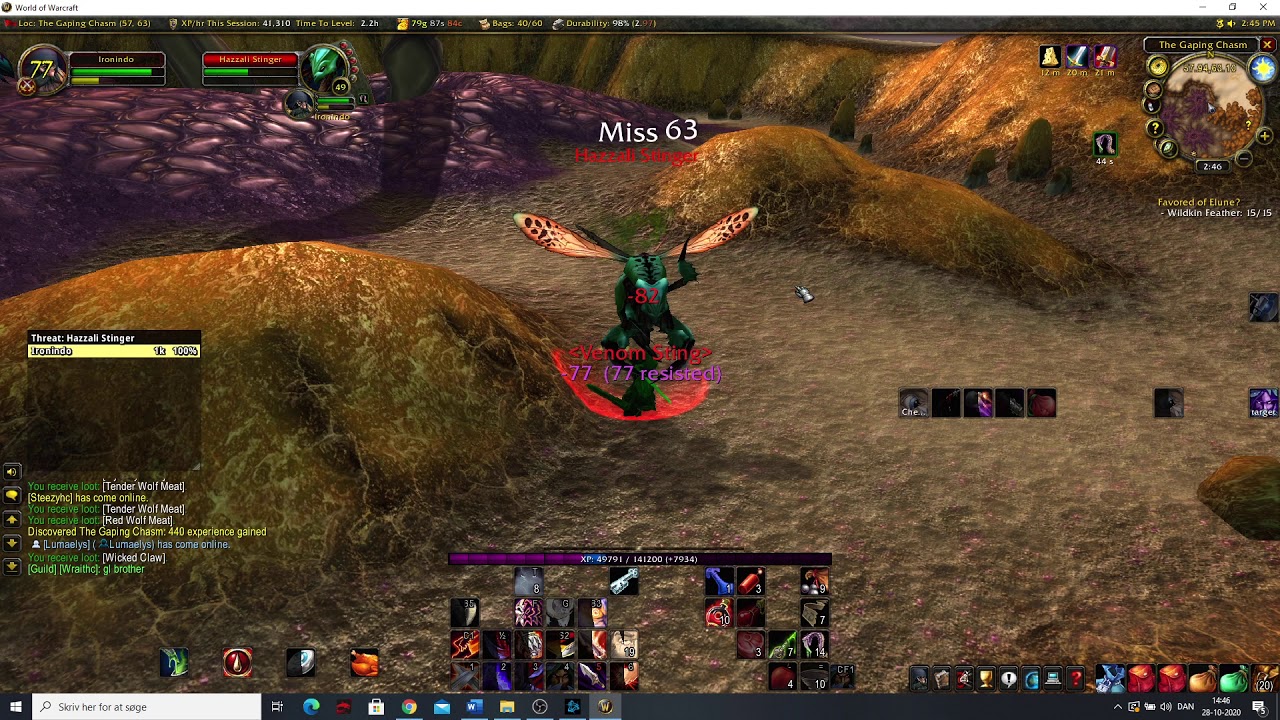Classic wow Hardcore leveling 49 Rogue Part 2 Death = Delete - YouTube