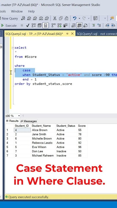 #SQL Case Statement in a Where Clause. #datascience #programming #coding #sqltips - YouTube