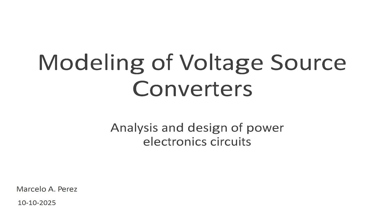 Modeling of Voltage Source Converters - YouTube