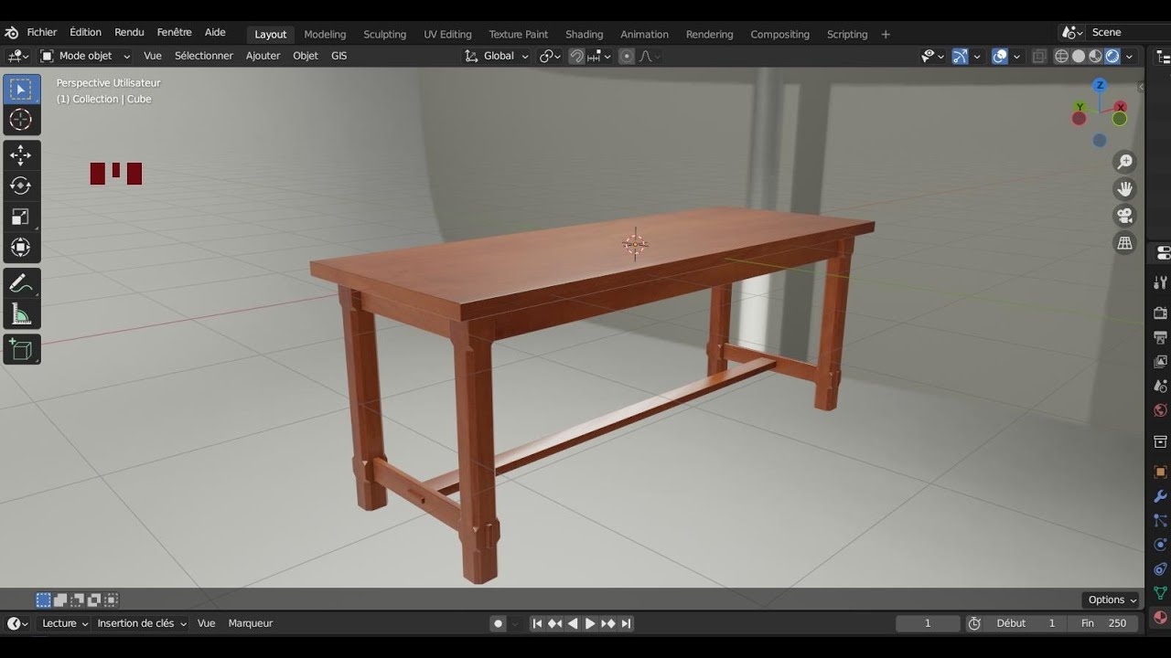 Modéliser très simplement une table ... - YouTube