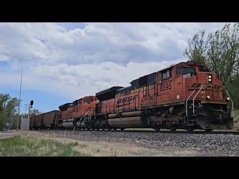 BNSF 8595 ACe Lead Empty Coal Train North! 2x3 - YouTube