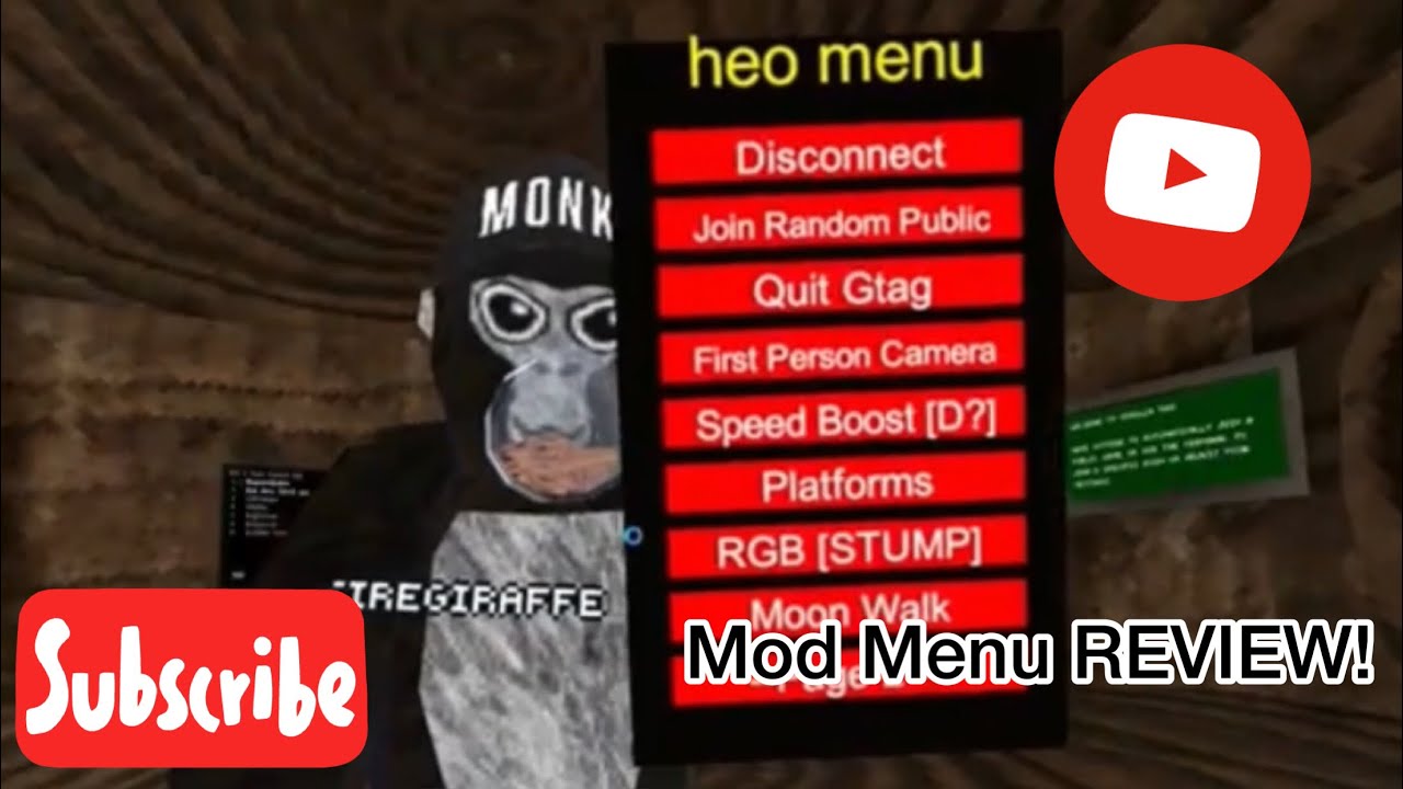 Gorilla Tag - Heo Menu! (Good Mod Menu!) - YouTube