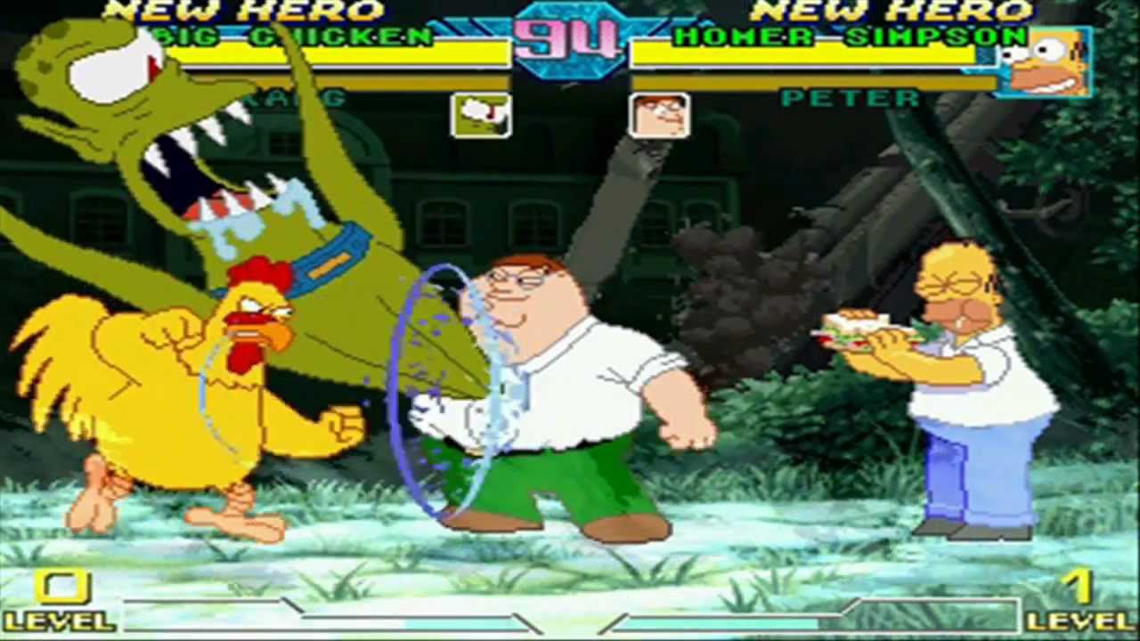 Immortal Gaming Mugen HD Team Homer and Peter VS Team Kang and Big ...