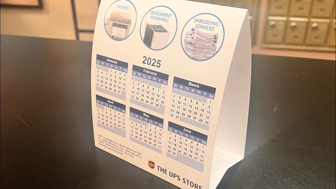CUSTOM CALENDARS @ THE UPS STORE 187 (North Vancouver, BC) - YouTube