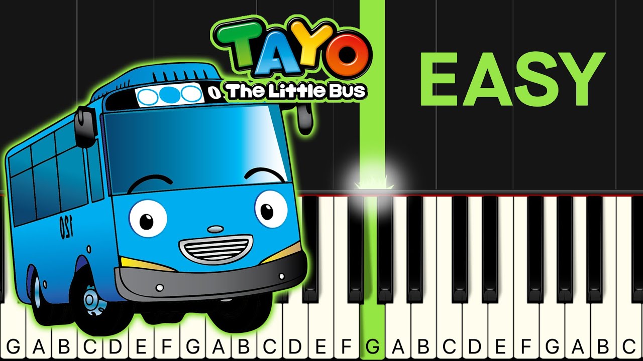 Tayo Opening Theme Song Easy Piano Tutorial - YouTube