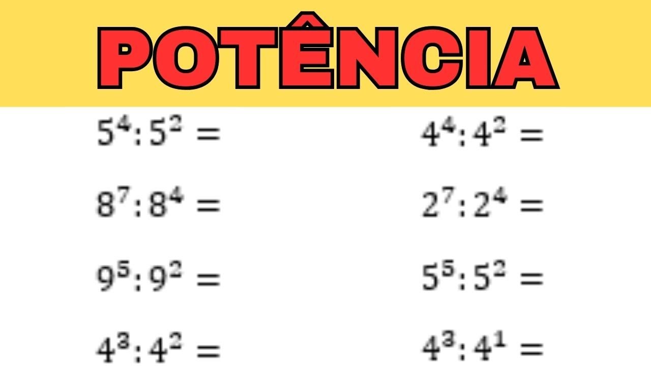 Reduza A Uma SÓ PotÊncia ExercÍcios Resolvidos Youtube