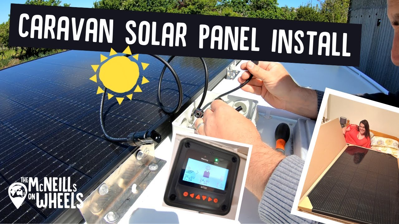 HOW TO: DIY Fit a Solar Panel to A Caravan | Large Solar Panel Install ...