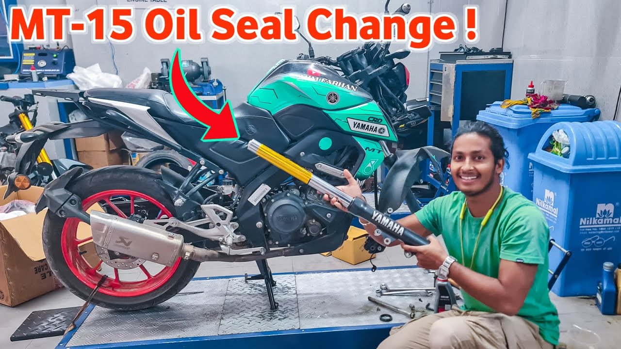 MT 15 Fork Oil Seal Change🔥 Yamaha MT15 Suspension Fork Oil Seal | MT ...