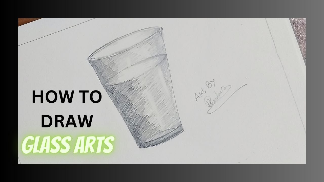 HOW TO DRAW A GLASS OF WATER EASY DRAWING | KIDS DRAWING - YouTube