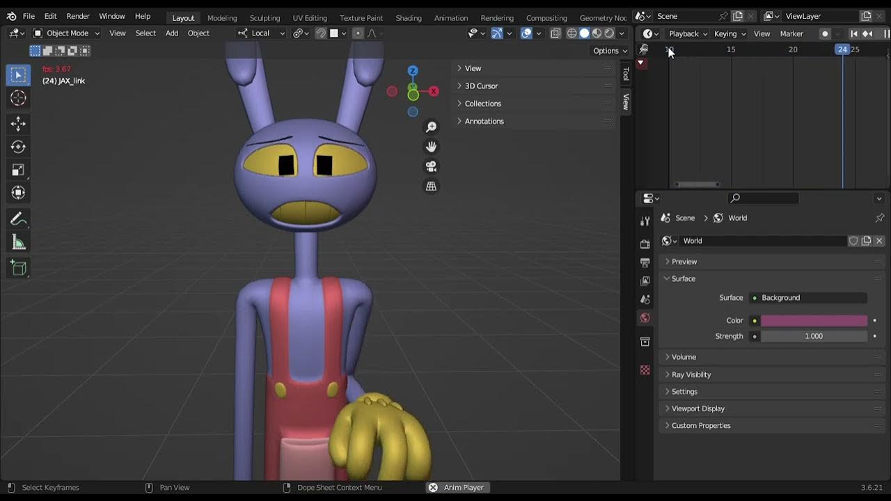 My Tadc Jax Animation (Blender) - YouTube