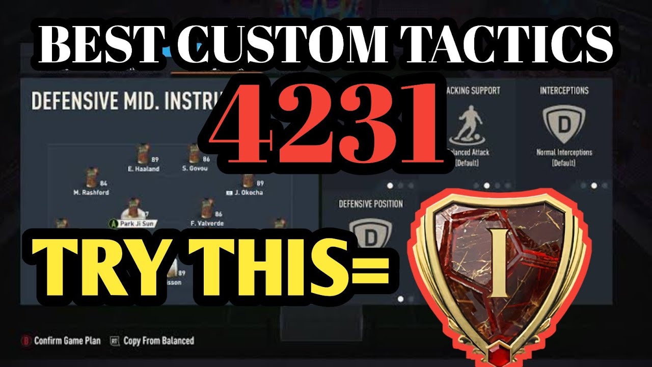 Best 4231 Custom Tactics EA FC 24 - YouTube