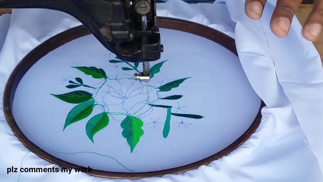 Flower Embroidery | Machine Embroidery easy flower design - YouTube