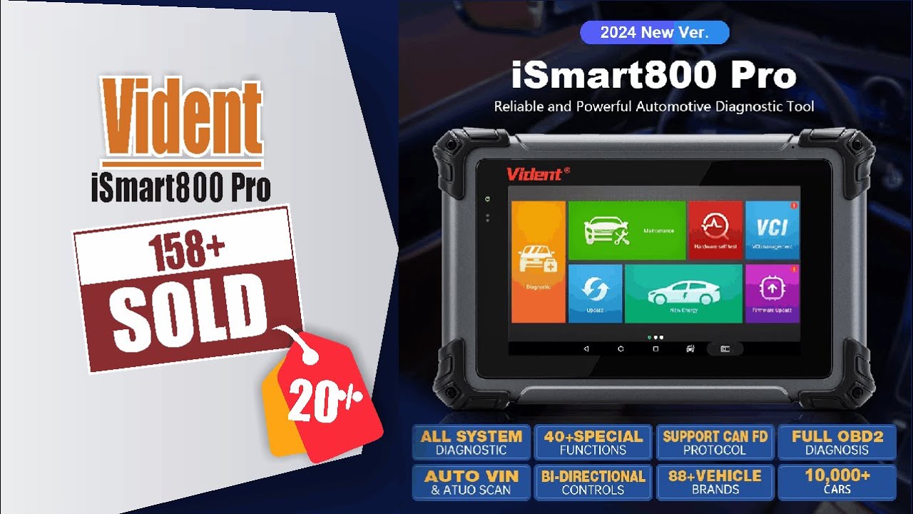 Vident iSmart800 Pro All System OBD2 Scanner Automotive Diagnostic Tool ...