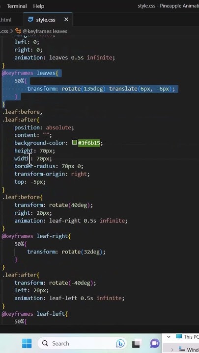 Pineapple Animation CSS - YouTube