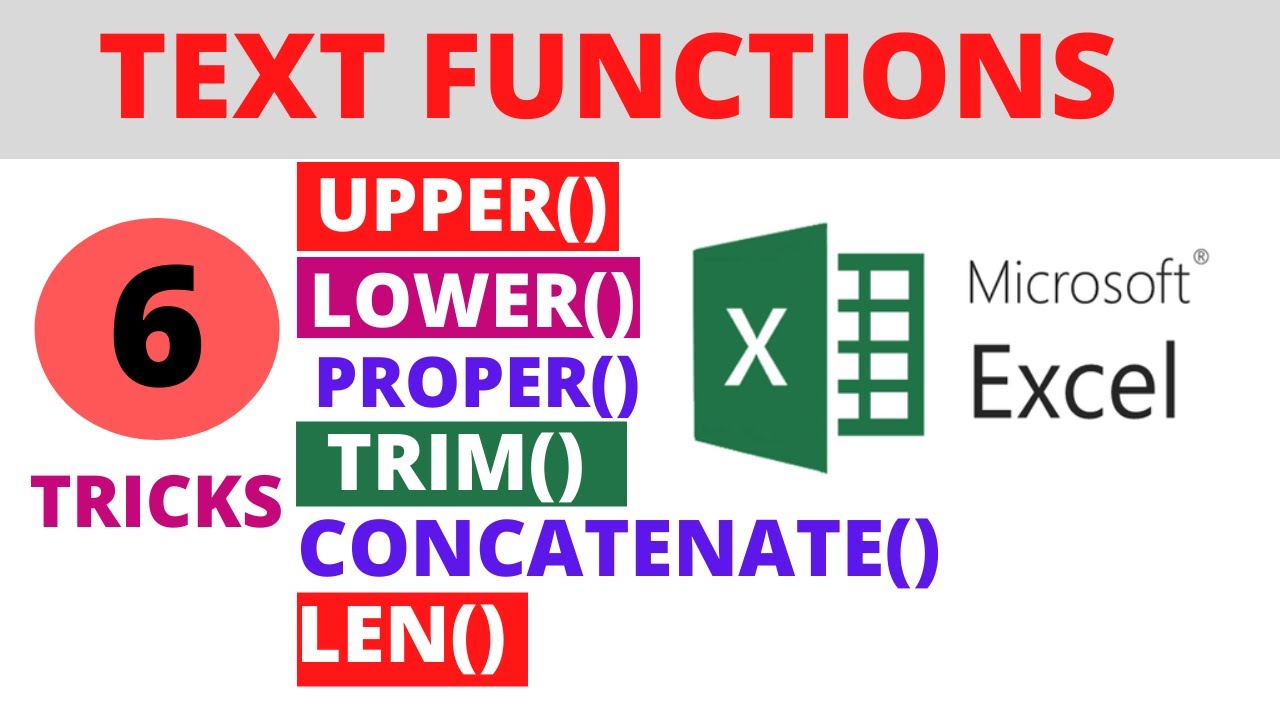 6 Important Text Functions In Ms Excel Upper Lower Proper Trim