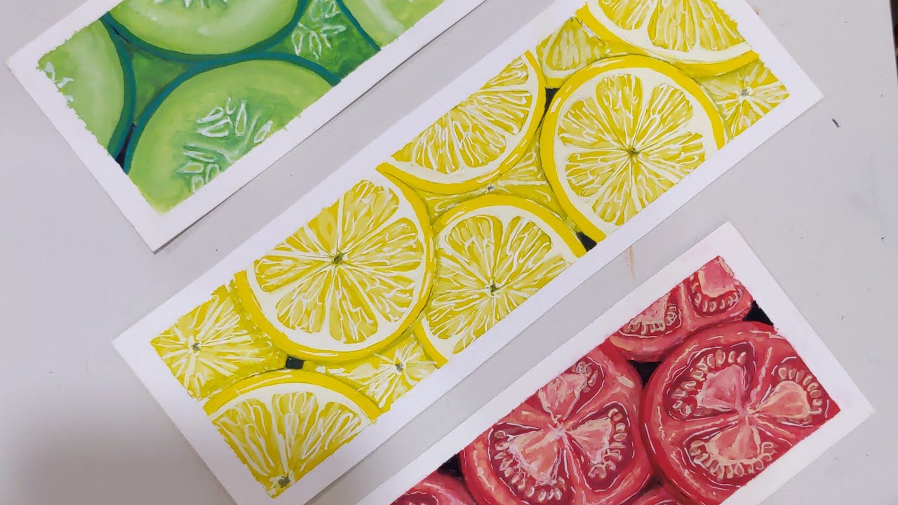 Step by step tutorial to paint food- Easy painting ideas for beginners ...