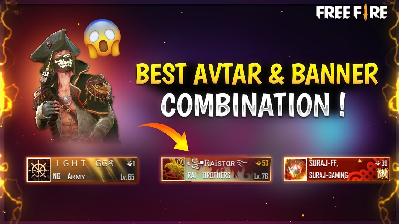 AVATAR BANNER COMBINATION FREE FIRE | TOP BEST COMBINATION FREE FIRE ...