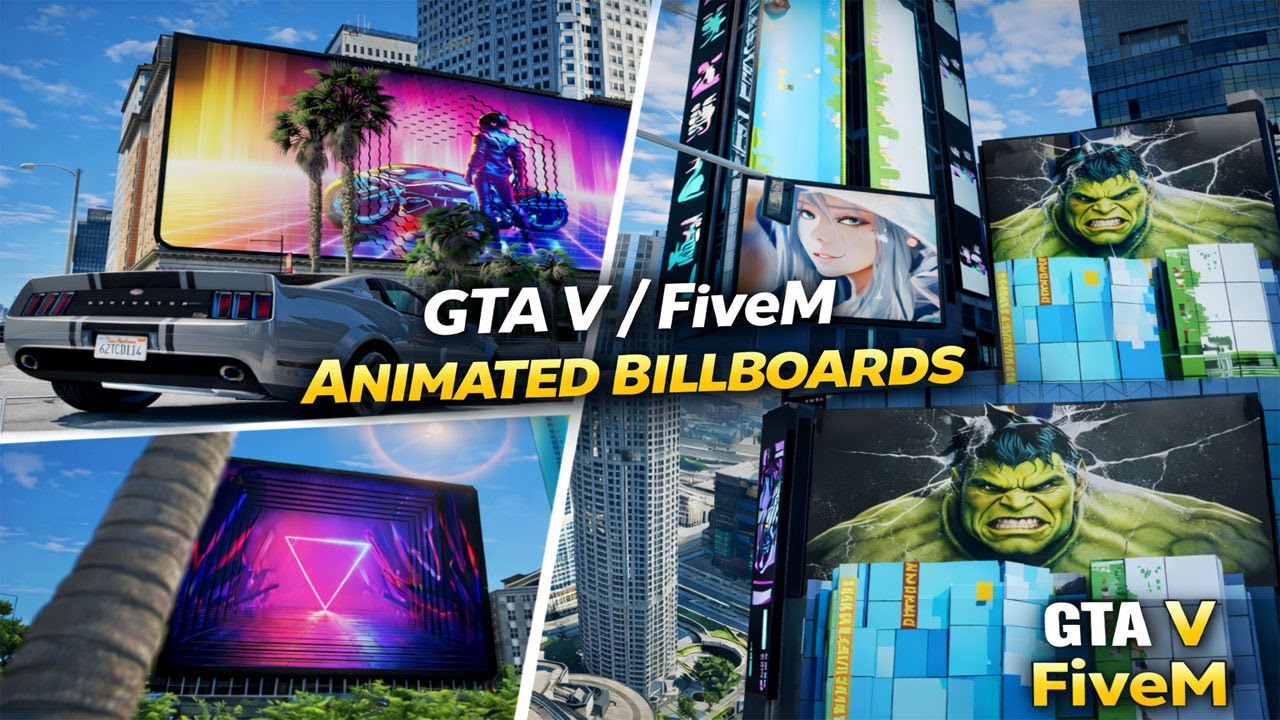 Animated Billboard | [GTA 5 Fivem Maps] - YouTube