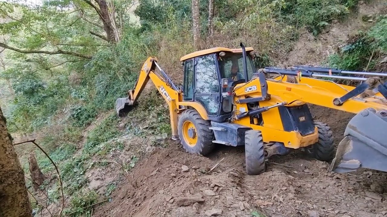 New Hilly Road Excavation with Skillful Jcb Backhoe Operator - YouTube