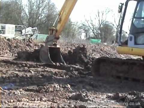 CPCS Training 360 Digger Digging Trench & Filling Dumper - YouTube