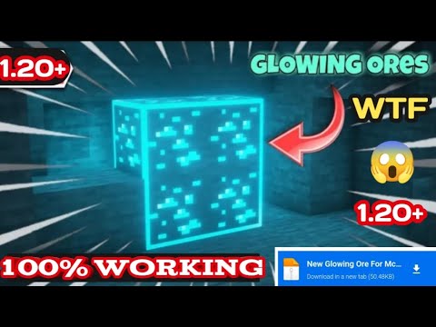 Glowing ore texture pack for Minecraft pe 1.21 🔥 letest update!! - YouTube