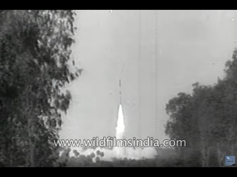 Indian launch of Rohini satellite from Sriharikota launch pad, 1979