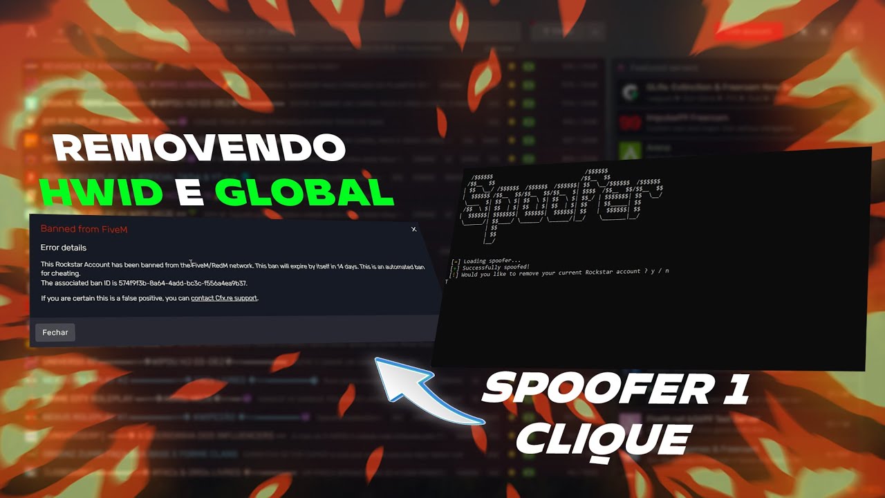 NOVO SPOOFER PARA FIVEM REMOVENDO BAN HWID E GLOBAL COM 1 CLICK - YouTube