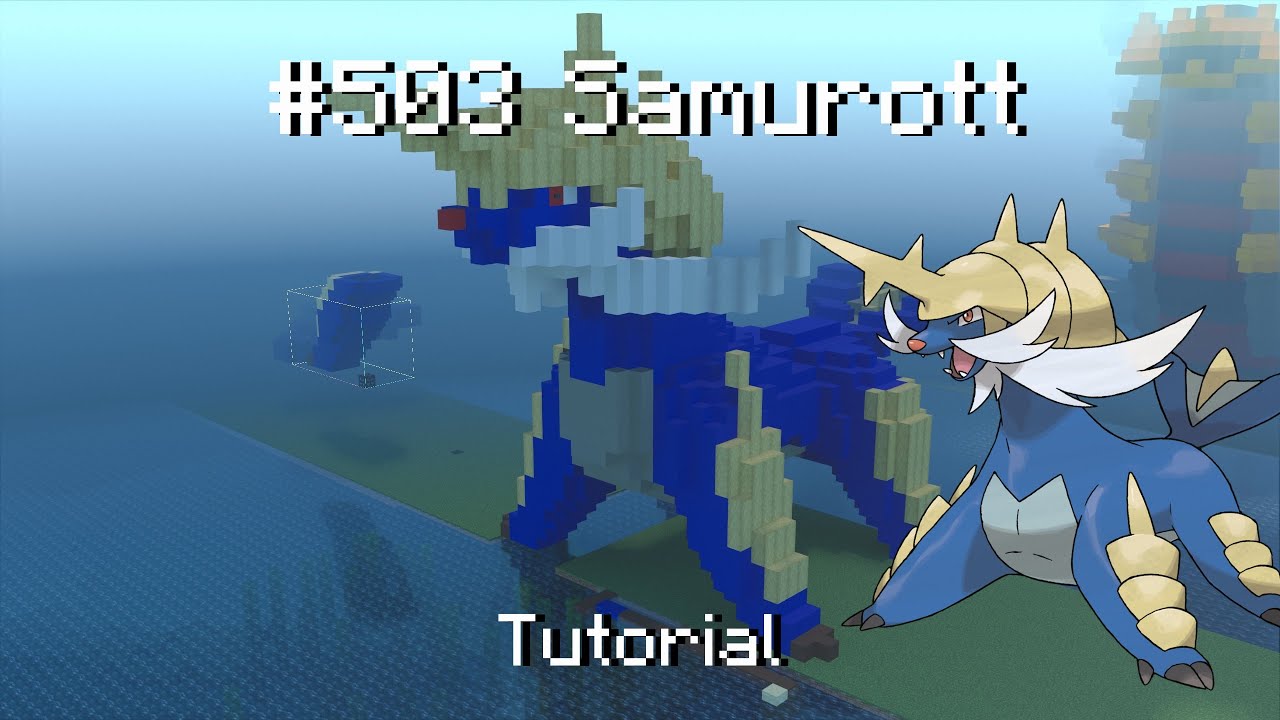 How to build a Pokémon Samurott statue in minecraft (Tutorial) - YouTube