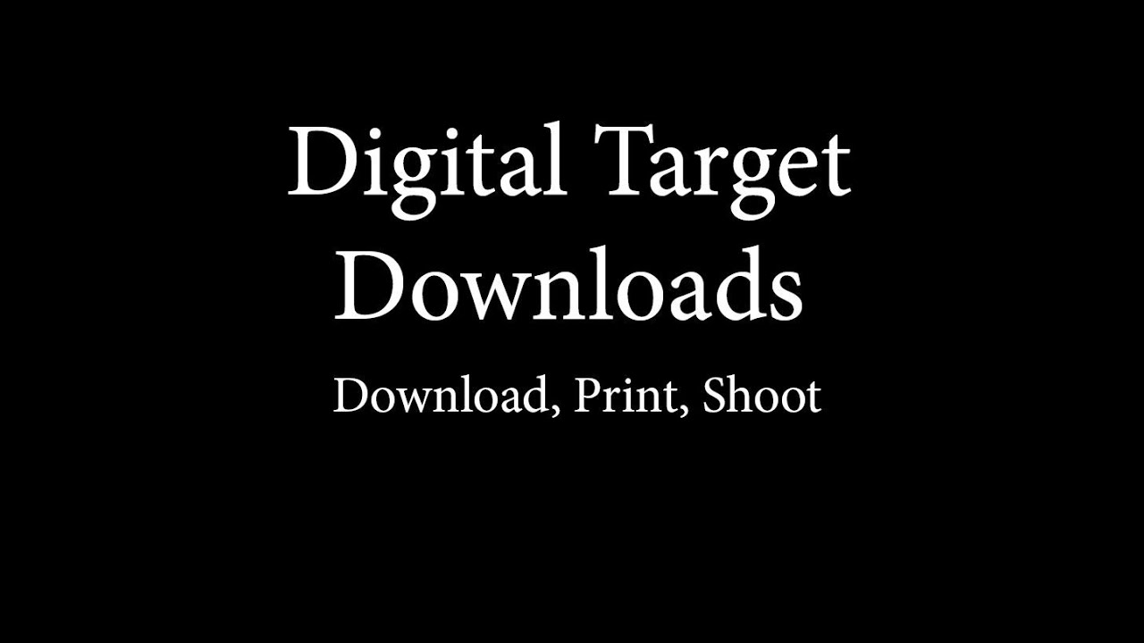How To Print Shooting Targets - YouTube