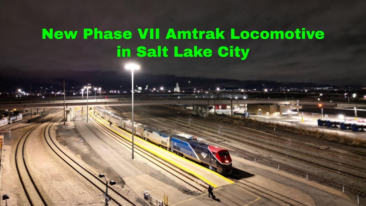 Amtrak Phase VII Genesis rolling into Salt Lake Central - YouTube